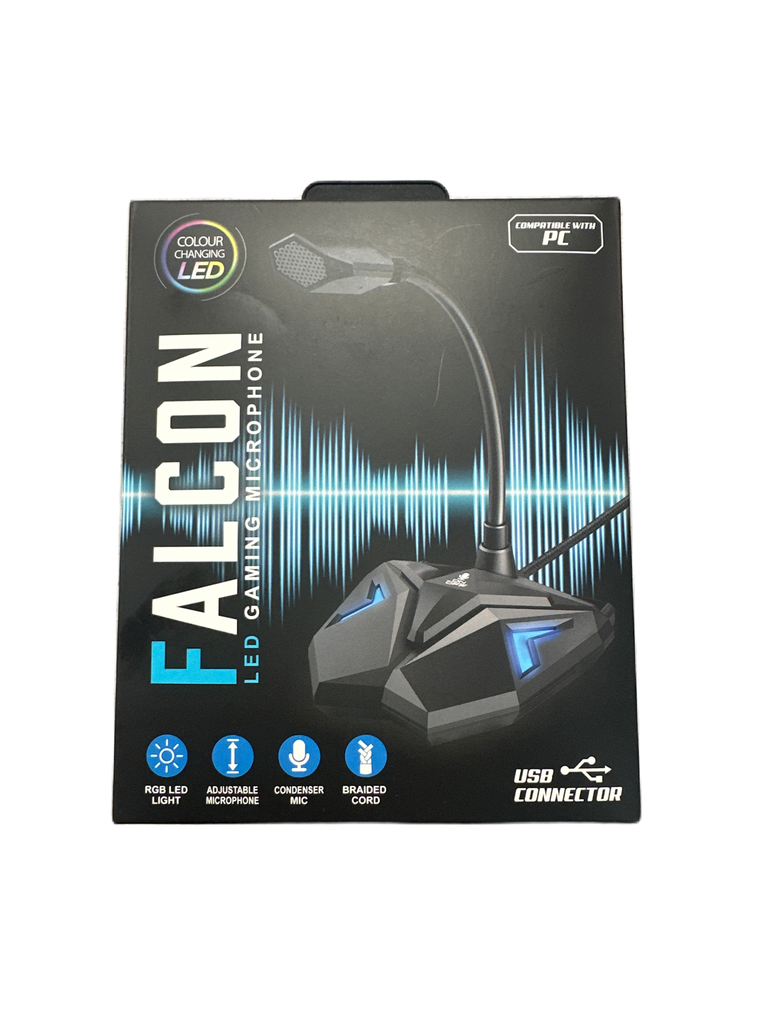 FALCON LED GAMING MICROPHONE - BOXED, SEALED